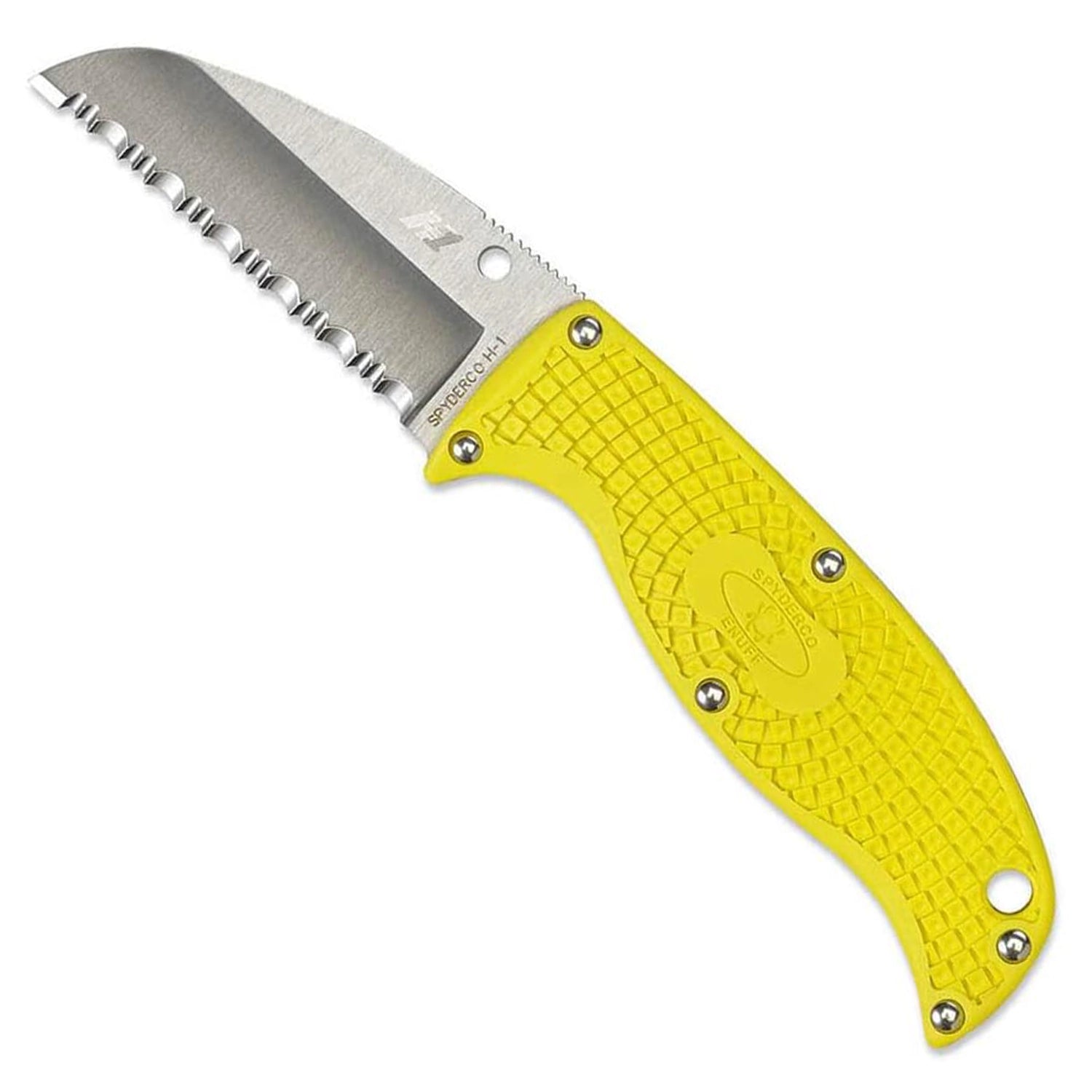 Spyderco Enuff Salt Fixed Blade Fully Serrated FB31SYL – Kaviso, LLC